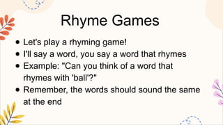 ENGLISH2 Q2 1 EN2PA-II-1 Recognize rhymes in chants, poems, and stories ...
