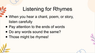 ENGLISH2 Q2 1 EN2PA-II-1 Recognize rhymes in chants, poems, and stories ...