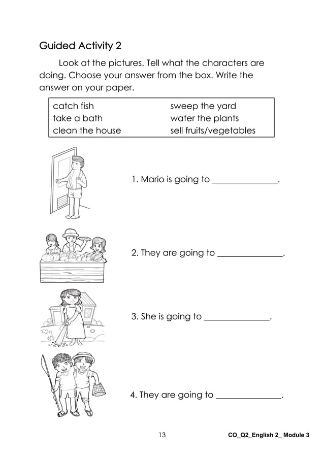 English 2_q2_mod3_Writing Some Words, a Phrase or a Sentence About an Illustration or a ...