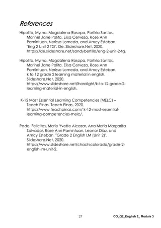 English 2_q2_mod3_Writing Some Words, a Phrase or a Sentence About an Illustration or a ...