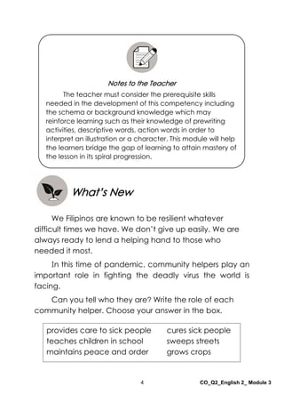 English 2_q2_mod3_Writing Some Words, a Phrase or a Sentence About an ...