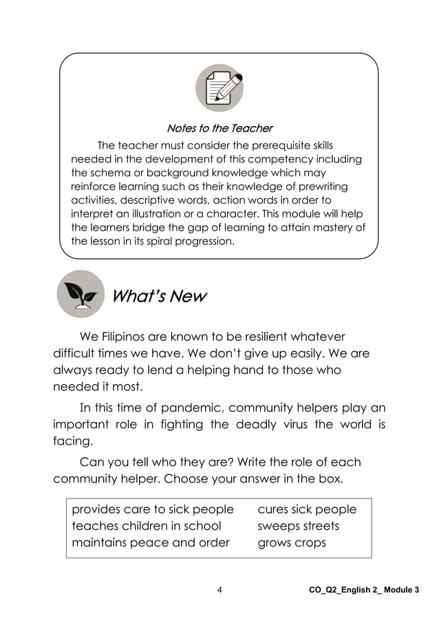 English 2_q2_mod3_Writing Some Words, a Phrase or a Sentence About an ...