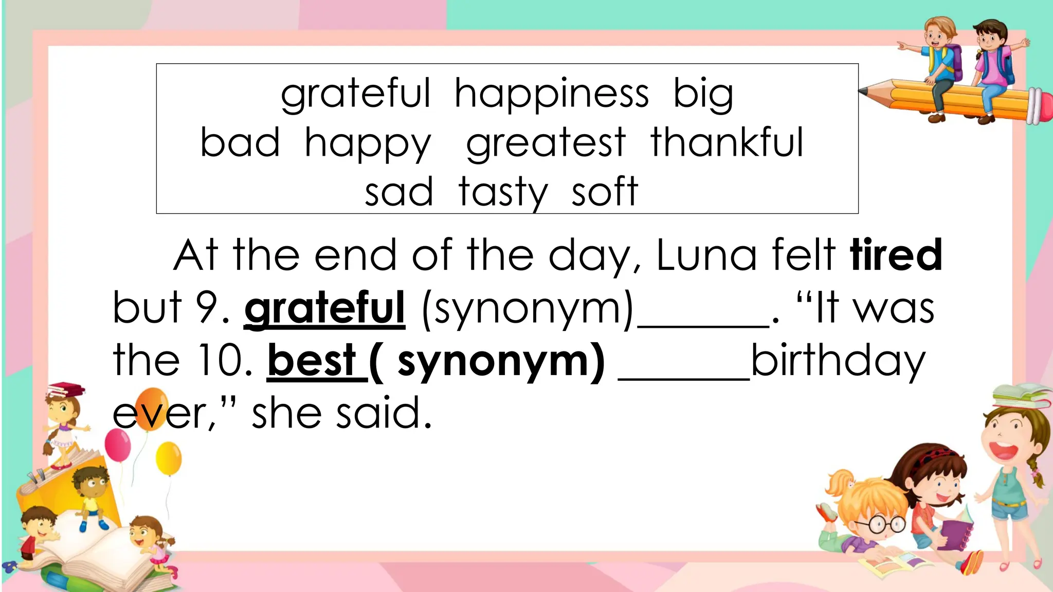 ENGLISH 3 Identify words with different functions | PPTX