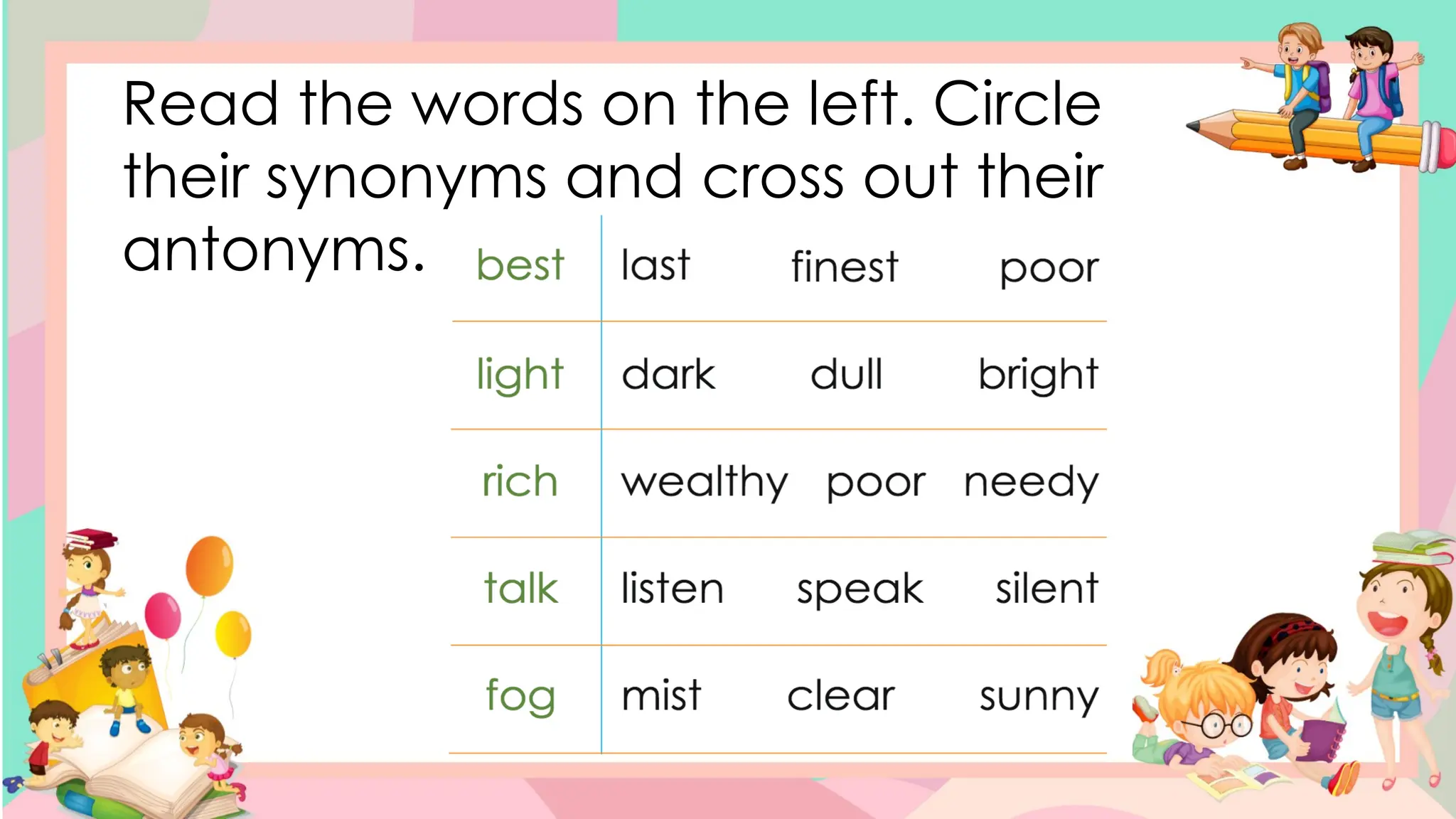 ENGLISH 3 Identify words with different functions | PPTX