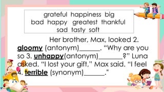 ENGLISH 3 Identify words with different functions | PPTX