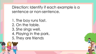 ENGLISH 3 Identify words with different functions | PPTX