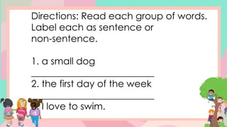 ENGLISH 3 Identify words with different functions | PPTX