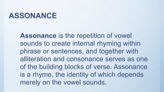 English (3 alliteration, assonance & consonance) | PPTX