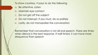 The Art of Conversation | PPTX