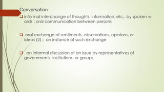 The Art of Conversation | PPTX