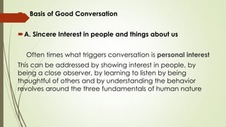 The Art of Conversation | PPTX