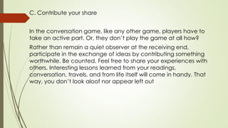 The Art of Conversation | PPTX