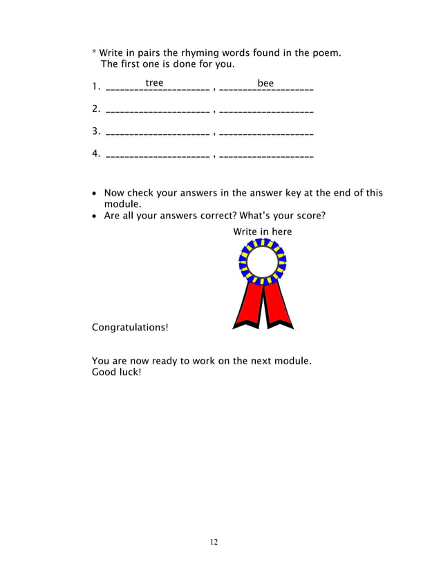 English 3 dlp 10 identifying rhyming words | PDF