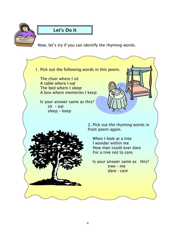 English 3 dlp 10 identifying rhyming words | PDF