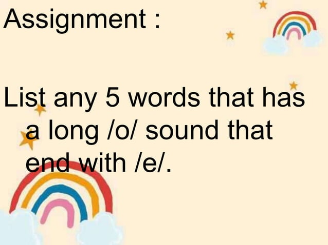 Long O words English 3 powerpoint presentation | PPT