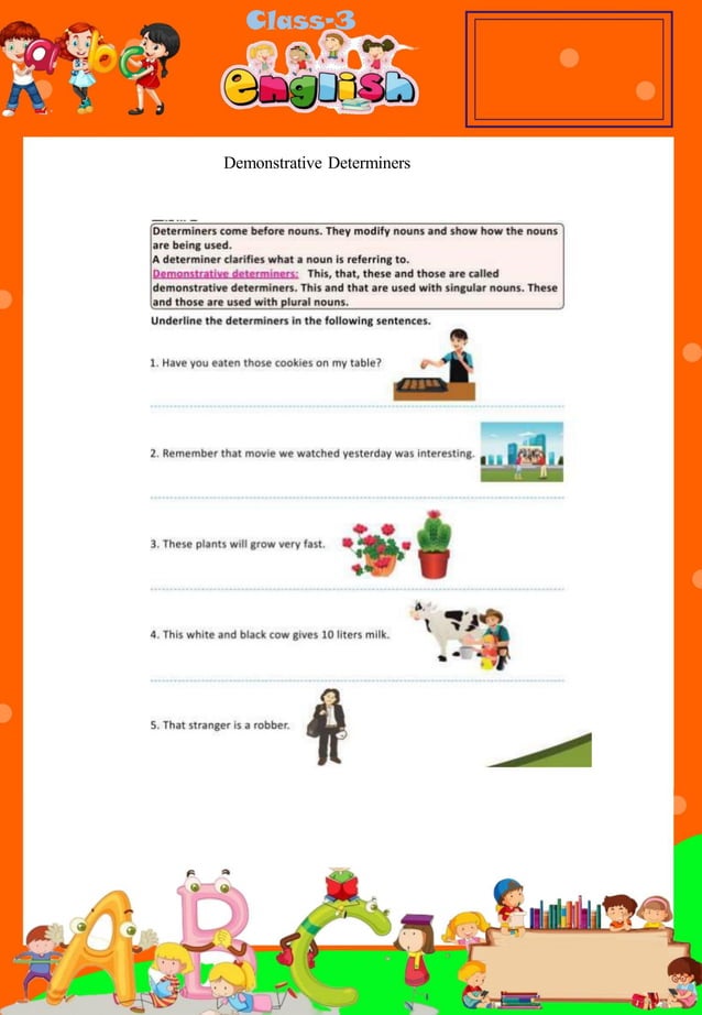 Grade 3 - English - Printable Worksheet (PDF Format) | PDF