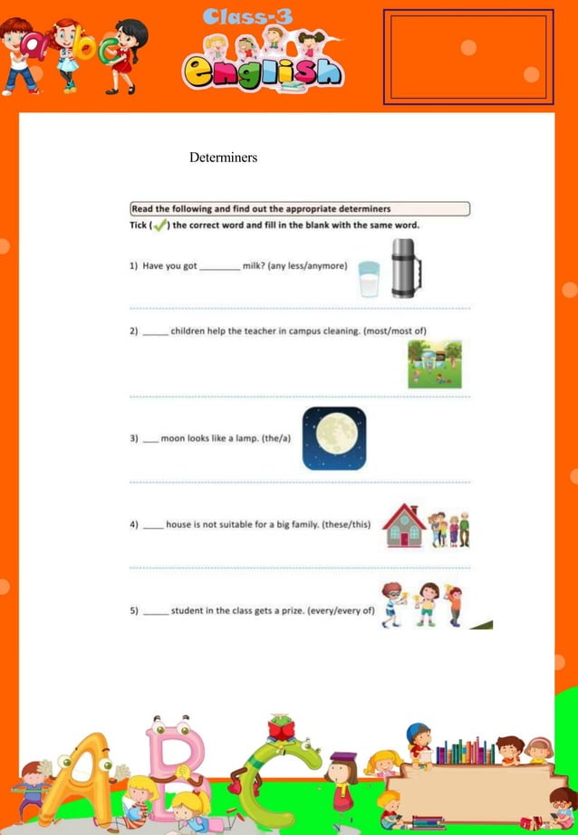 Grade 3 - English - Printable Worksheet (PDF Format) | PDF