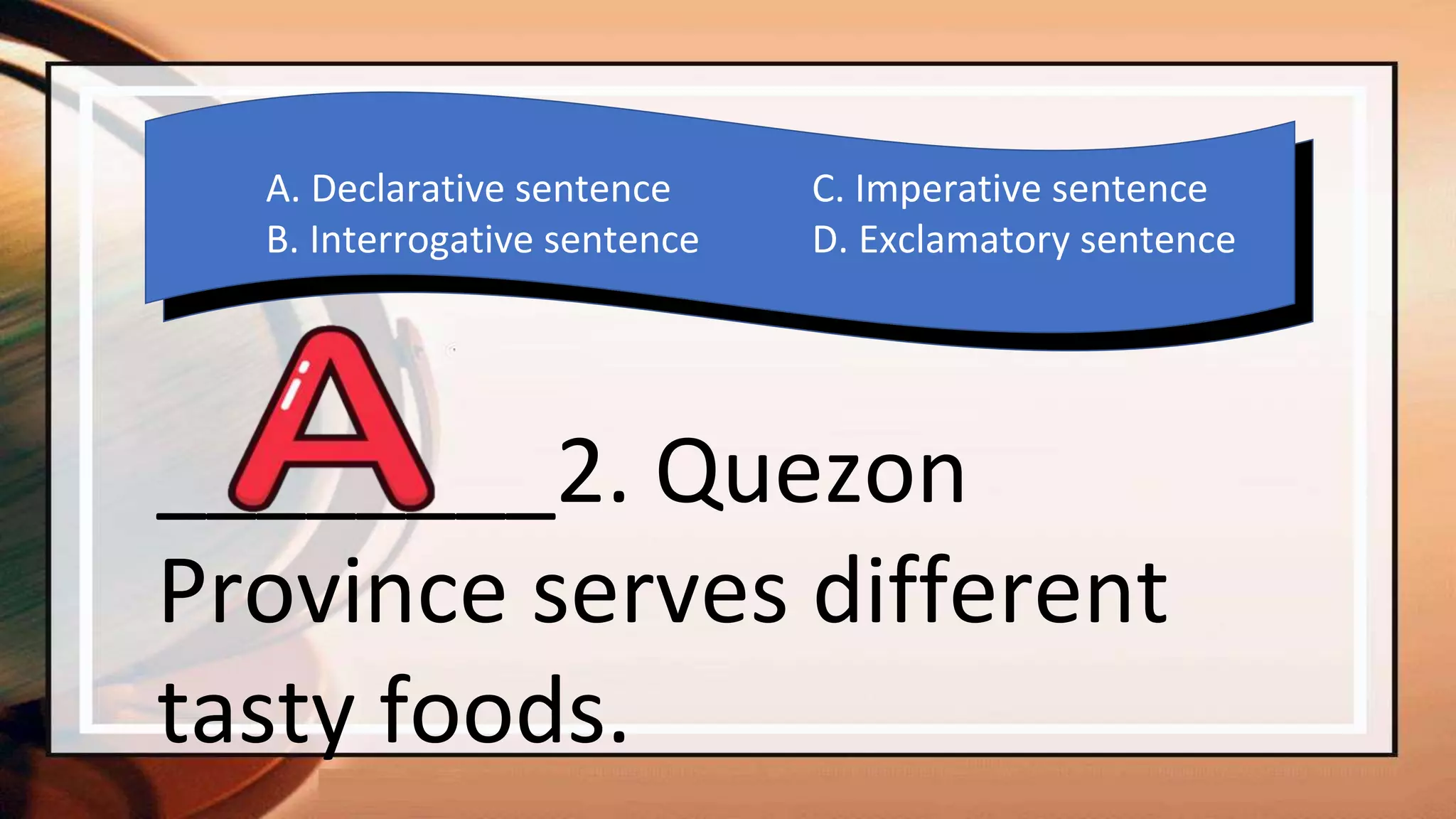 English 3 week 5 kinds of sentences | PPTX