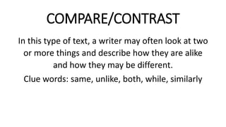 TEXT STRUCTURES, PURPOSE, AND FEATURES (WITH LONG /A/ SOUND) | PPT