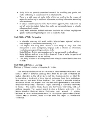 English: Introduction to study skills (Complete Intro) | DOC