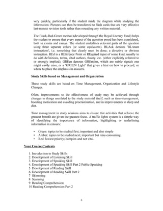 English: Introduction to study skills (Complete Intro) | DOC