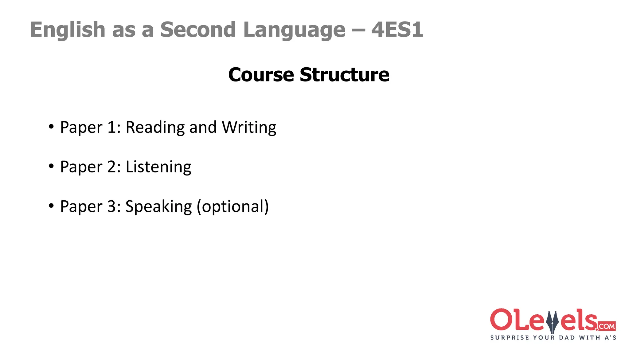 Edexcel English as a second Language 4es1 | PPT