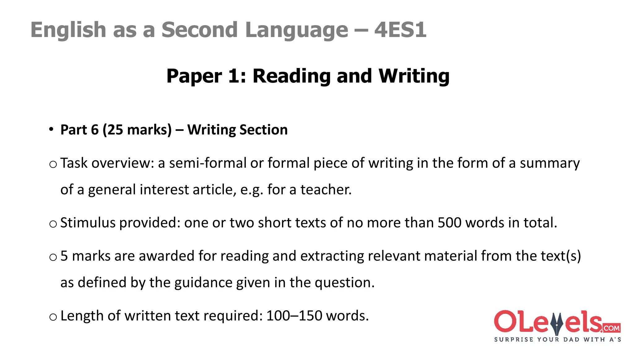 Edexcel English as a second Language 4es1 | PDF