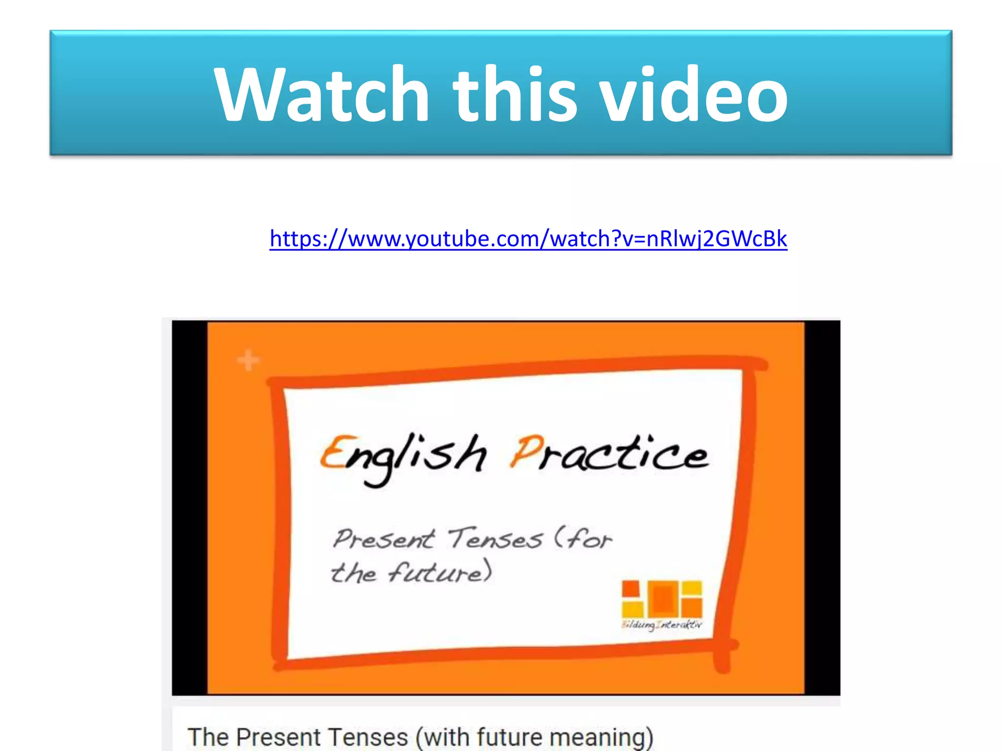 English 4 Present with Future Meaning | PPTX