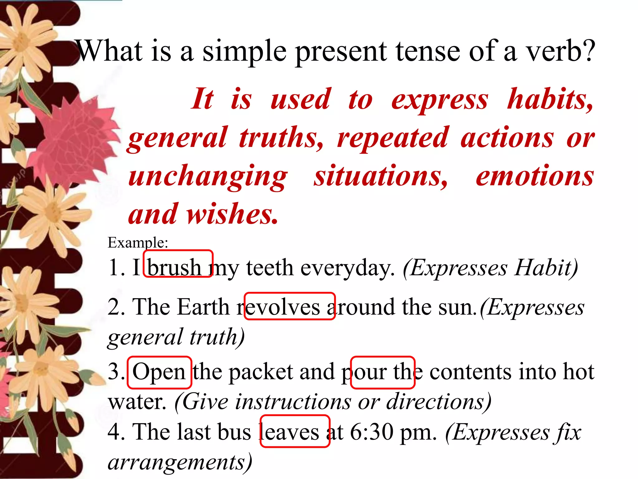Simple Present Tense) | PPTX