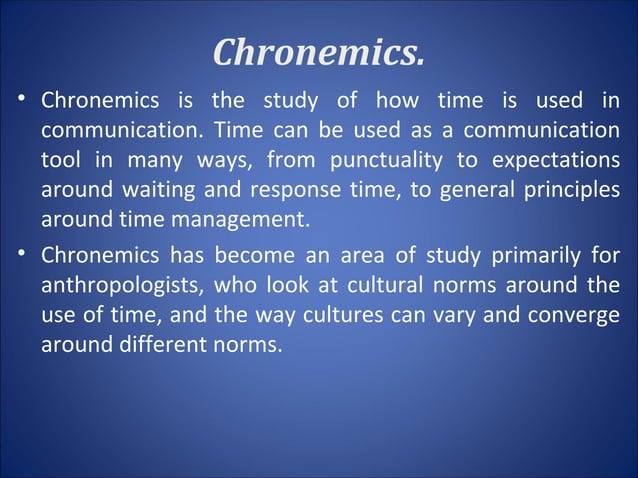 Proxemics and Chronemics | PPT | Science
