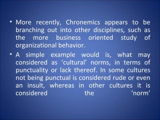 Proxemics and Chronemics | PPT