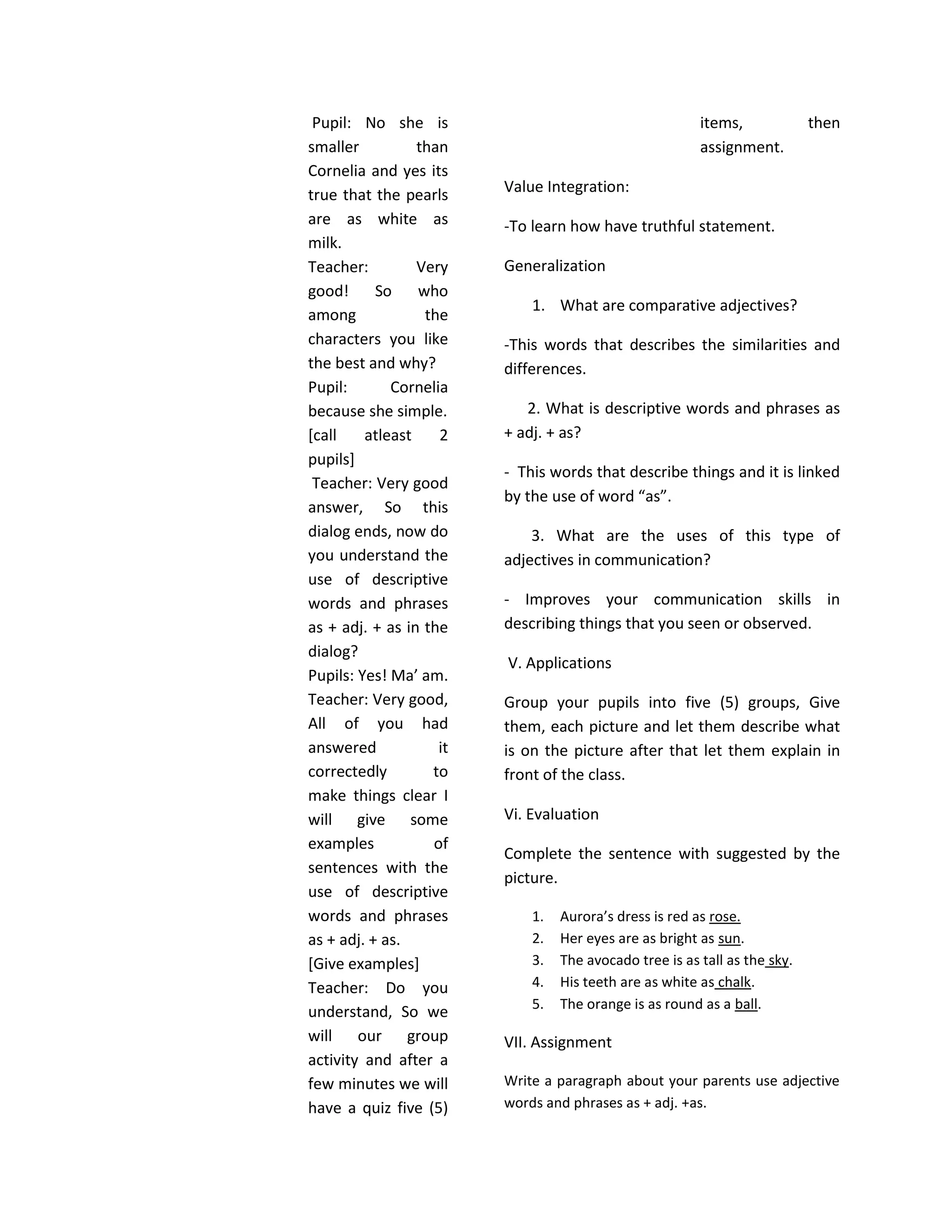 English 5 lesson plan | DOCX