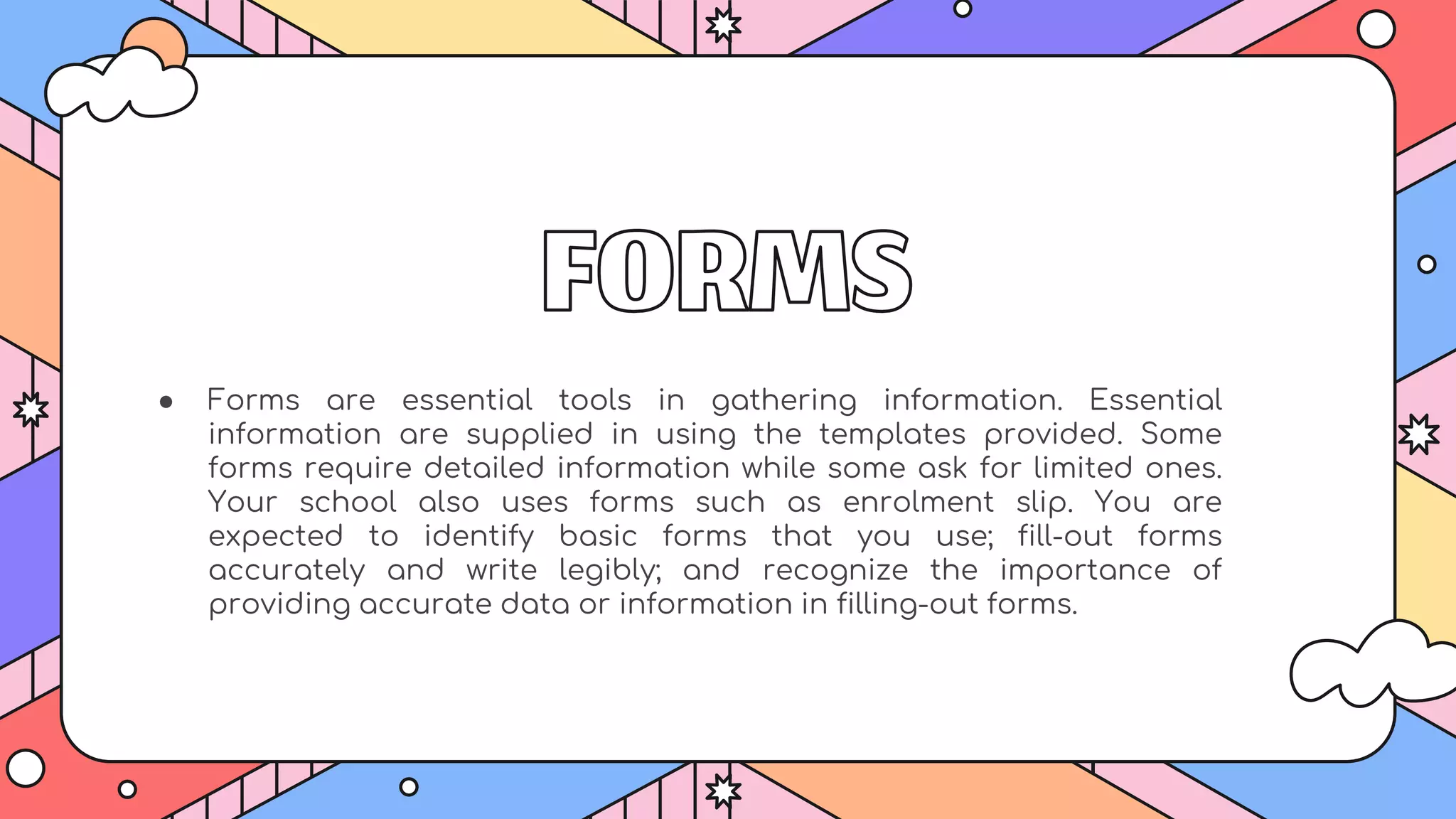 English 5 filling out forms | PPTX