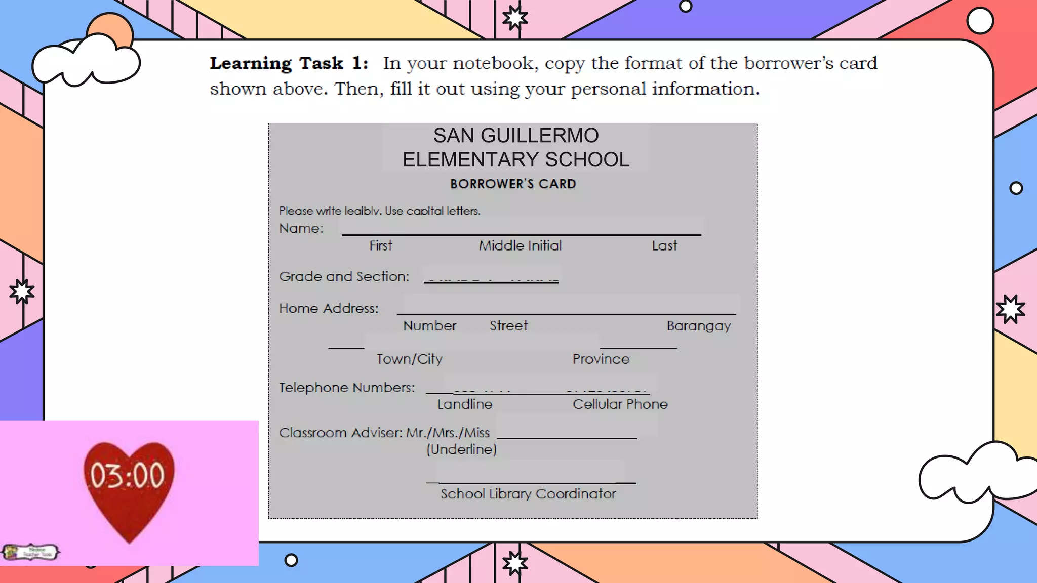 English 5 filling out forms | PPTX