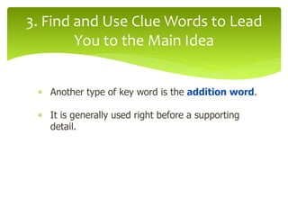 English 52 – topic & main idea | PPTX