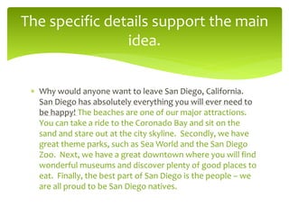 English 52 – topic & main idea | PPTX