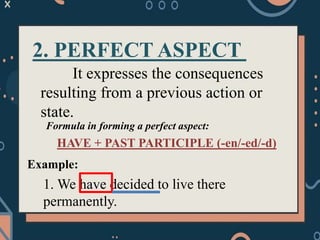 ASPECTS OF VERB | PPTX