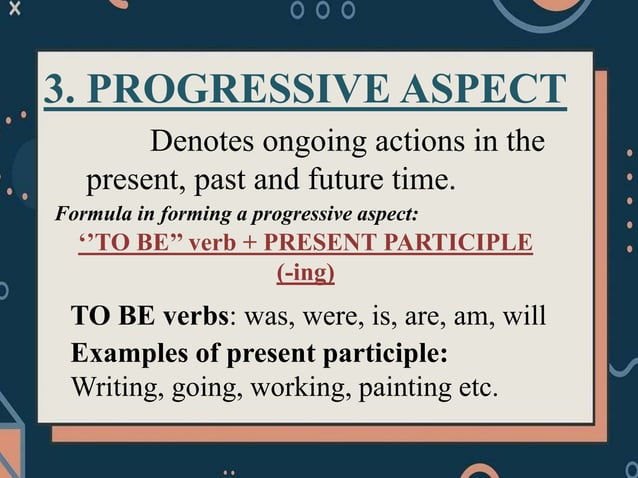 ASPECTS OF VERB | PPTX | Food & Drink