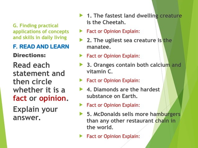 ENGLISH 5 PPT Q3 W1 Day 1 - Distinguish Fact from Opinion.ppt ...