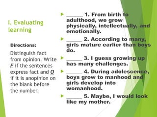 ENGLISH 5 PPT Q3 W1 Day 1 - Distinguish Fact from Opinion.ppt