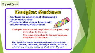 ENGLISH 5 PPT Q4 W5 - Complex Sentence, Independent And Dependent ...
