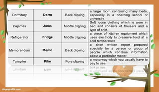 English 5 Meaning of unfamiliar words based on Clipped words.pptx