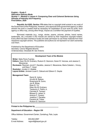English5_q1_mod4_lesson4_ComposingSentencesUsingAdverbsOfIntensityAndFrequency_v2.pdf