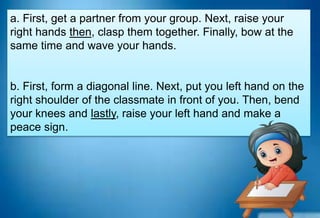 English 5 q2 week 2 identifying signal words from text heard by sir re ...