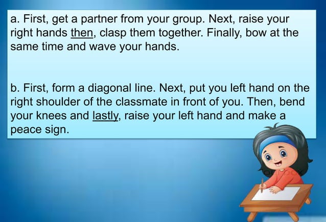 English 5 q2 week 2 identifying signal words from text heard by sir re ...