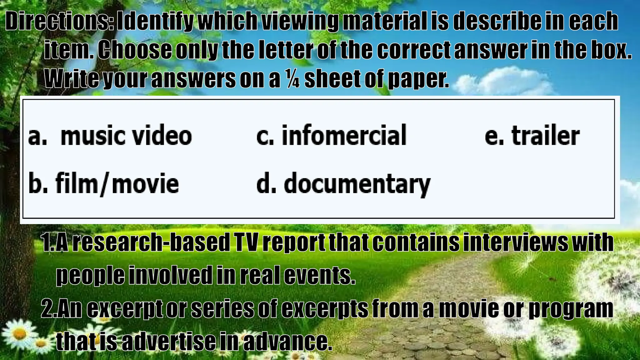 English 5 Quarter 3 2021 Distinguish Text-Types according to Purpose ...