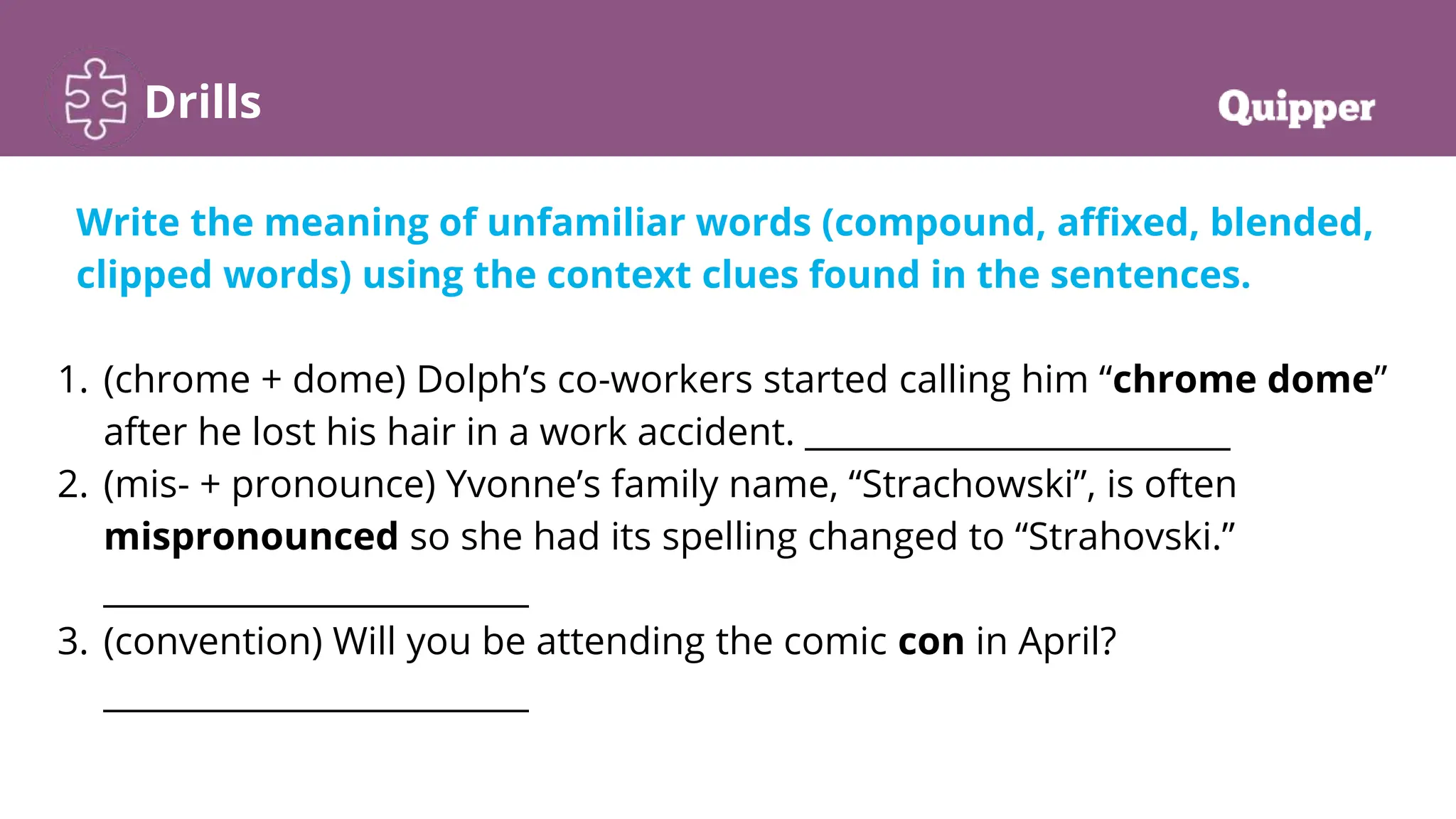 English 5_Unit 1_Lesson 1_Compound, Affixed, Blended, and Clipped Words ...