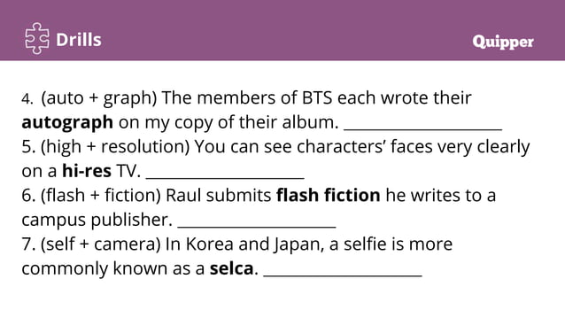 English 5_Unit 1_Lesson 1_Compound, Affixed, Blended, and Clipped Words.pptx | Science
