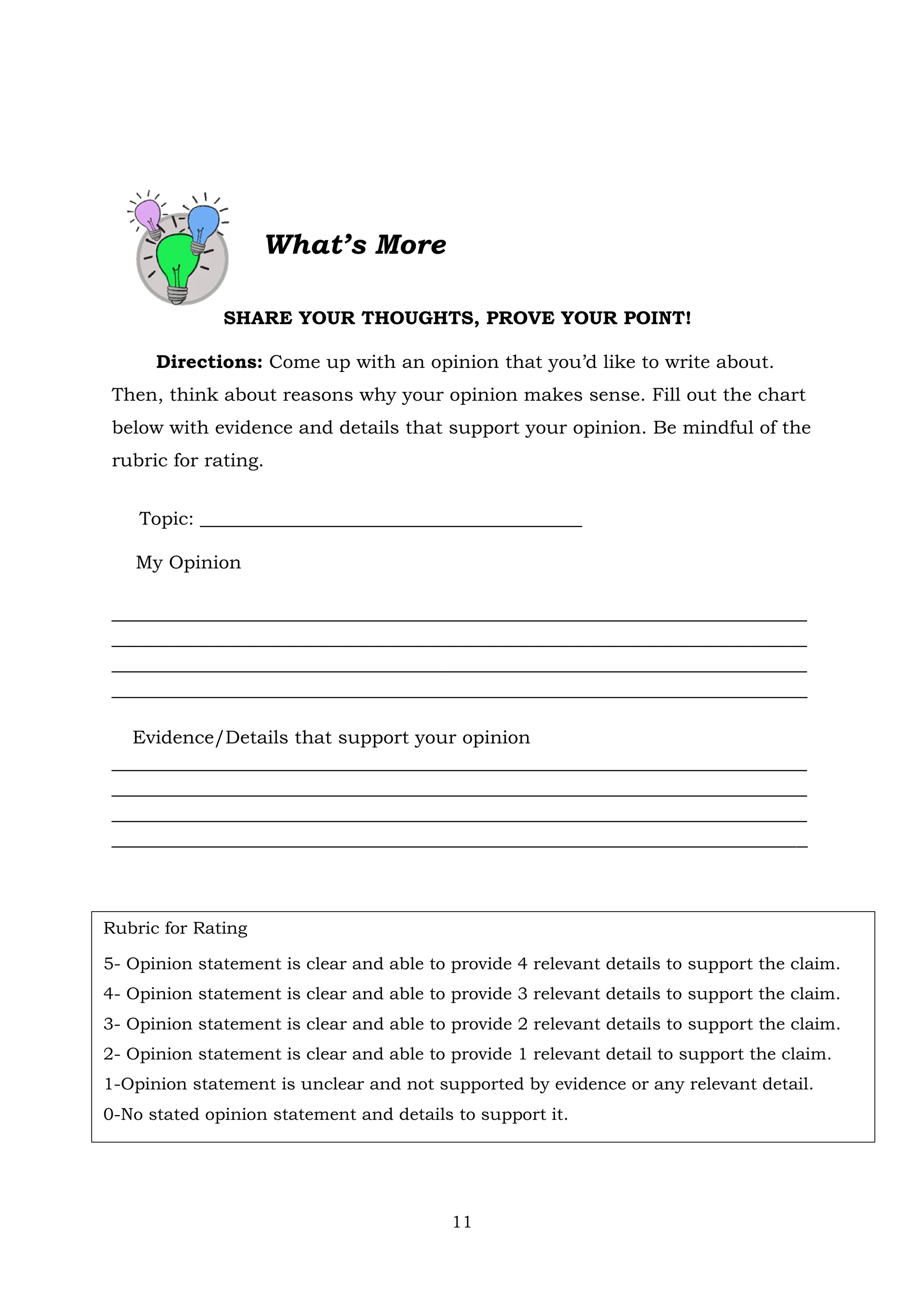 English 6 - Quarter 3 - Module 1 Supporting An Opinion | PDF