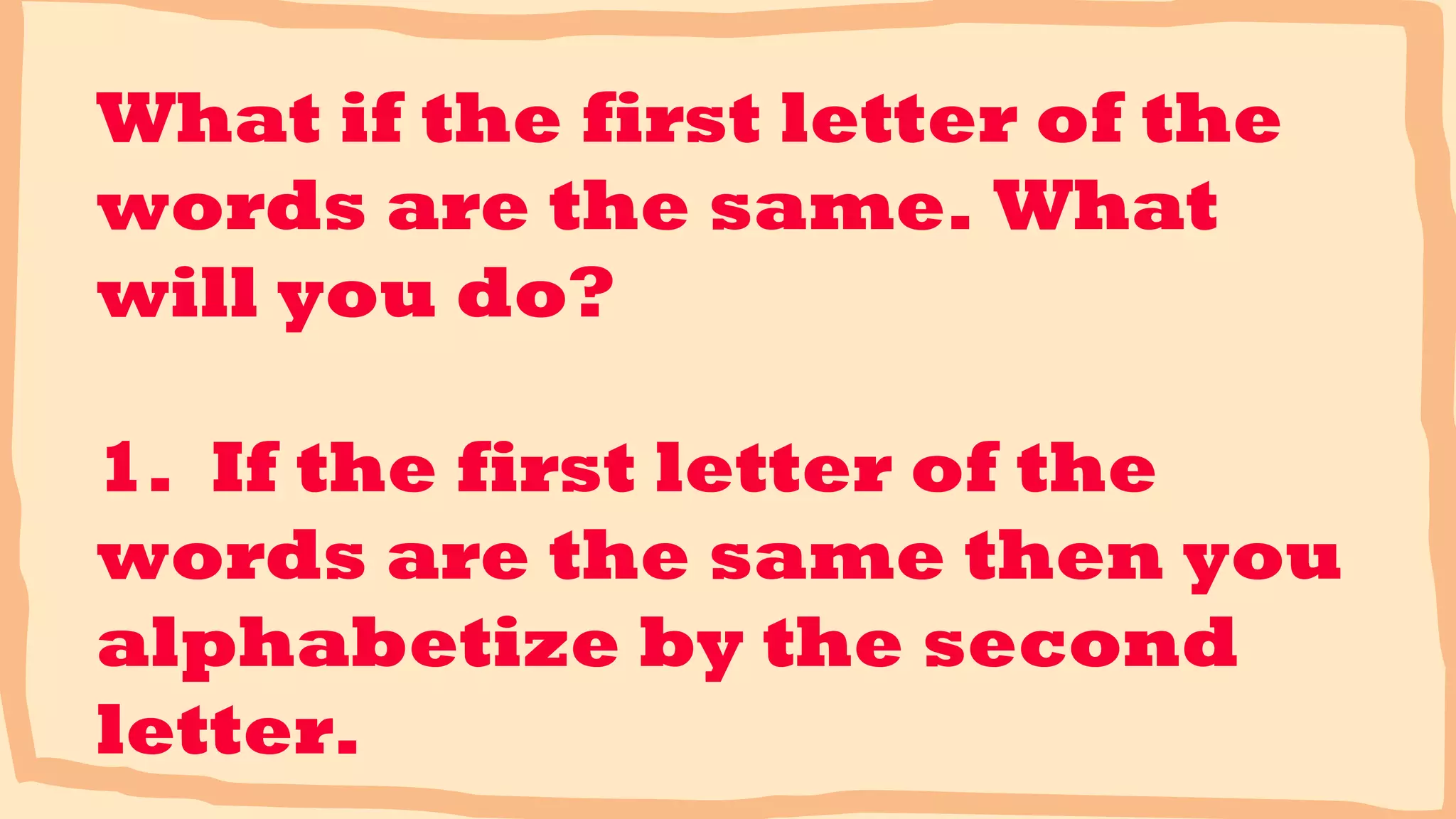 English 6 alphabetizing | PPTX